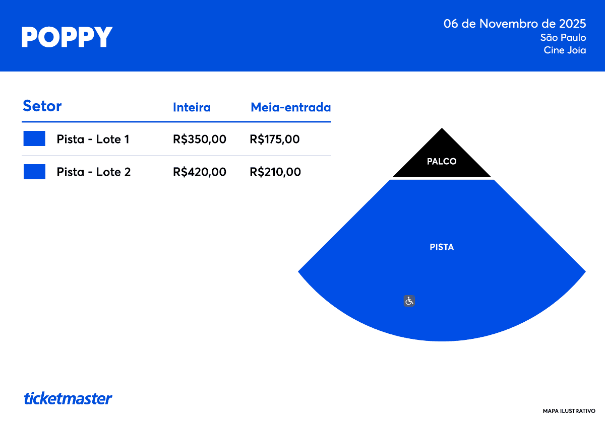 Poppy - São Paulo - 06/11/2025 - Venda Geral
