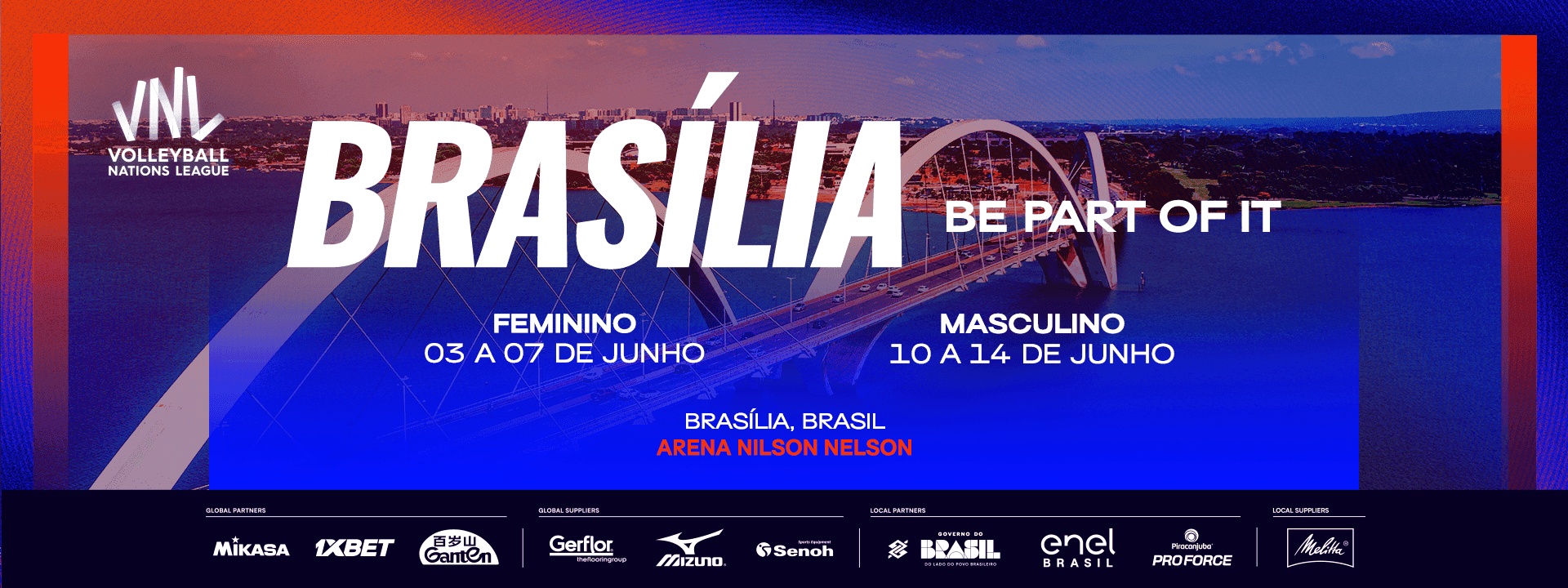 Volleyball Nations League Feminino 2026 - Brasília - Venda Geral