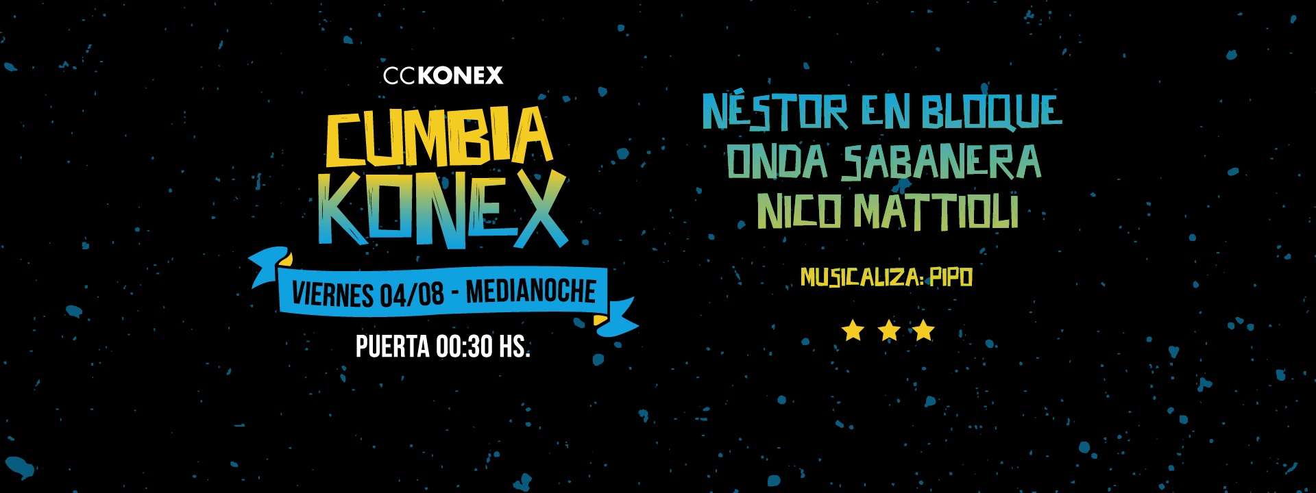 Cumbia Konex: Néstor en Bloque + Onda Sabanera + Nico Mattioli